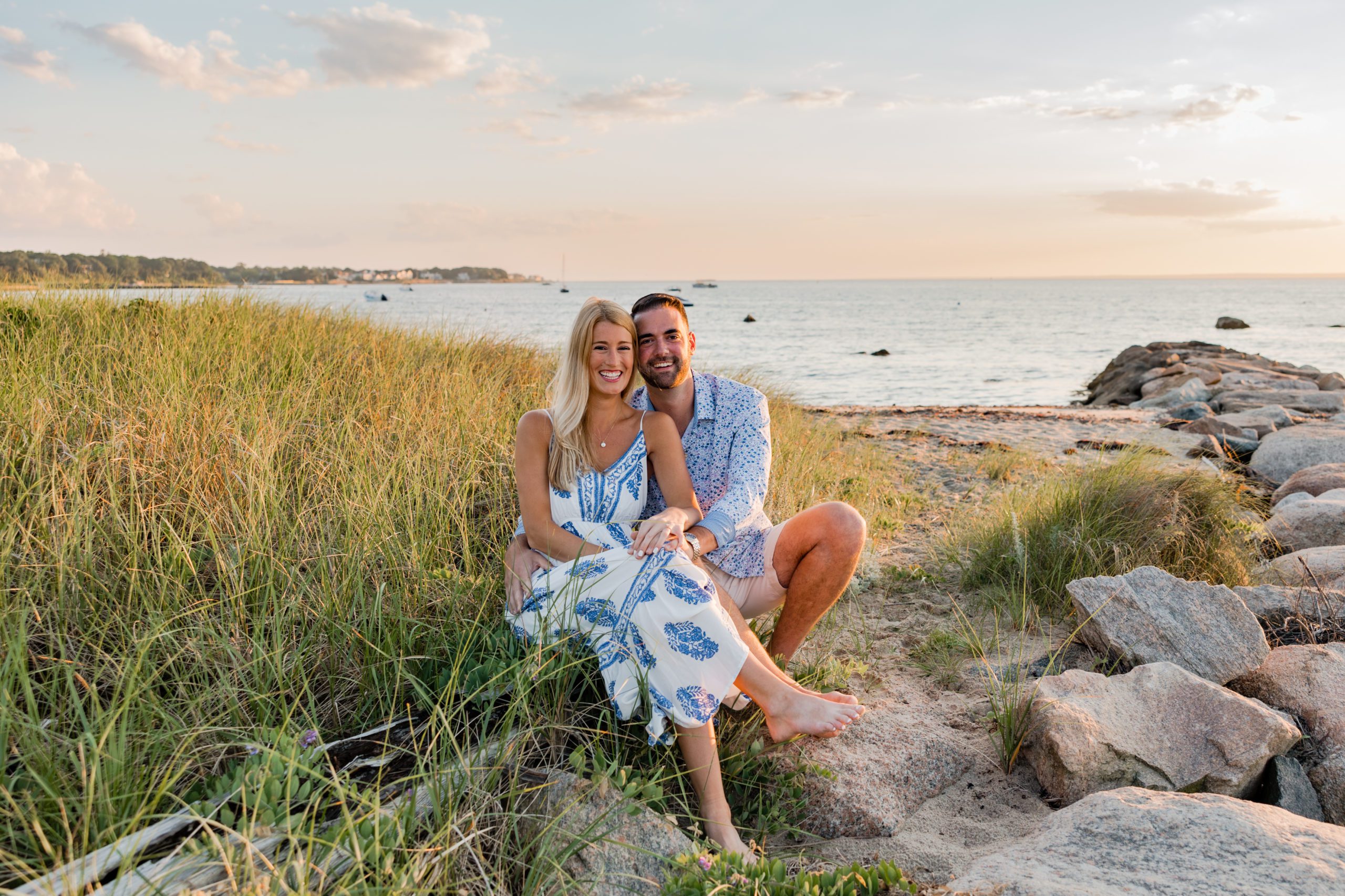 Cape Cod Sunset Engagement in Falmouth